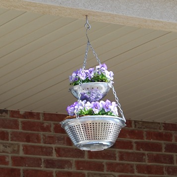 Strainer Hanging Planter - Crap I've Made